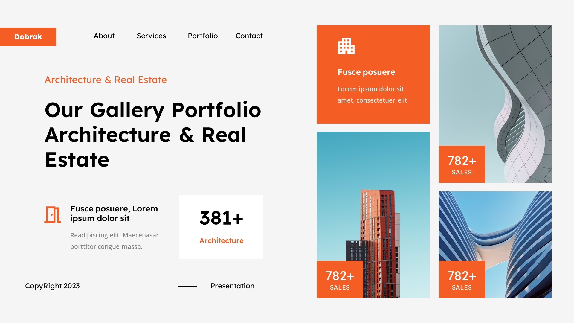 Dobrak - Architecture & Real Estate Powerpoint Template, Presentation ...