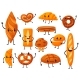 Funny Bread Characters Variety Breads with, Vectors | GraphicRiver