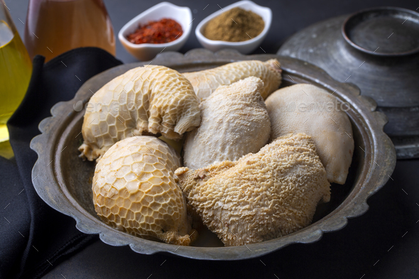 Stuffed offal, stuffed tripe. Stuffed belly mumbar. Turkish name; karin ...