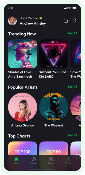 Hotify - Music Streaming App React Native CLI Ui Kit by JsmThemes | CodeCanyon