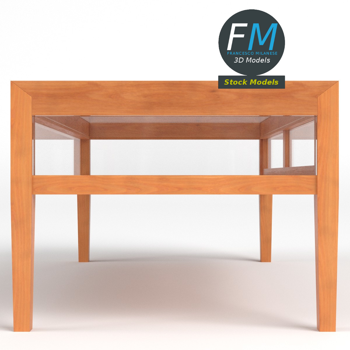 Wooden display table with glass panels by FrancescoMilanese85 | 3DOcean