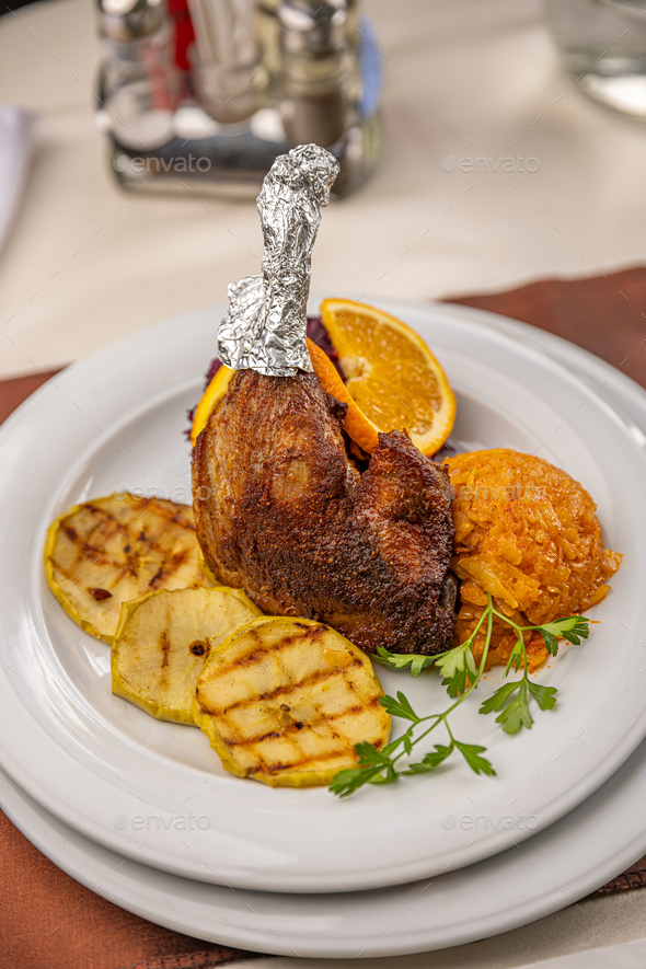 Plate of roast duck legs Stock Photo by grafvision | PhotoDune