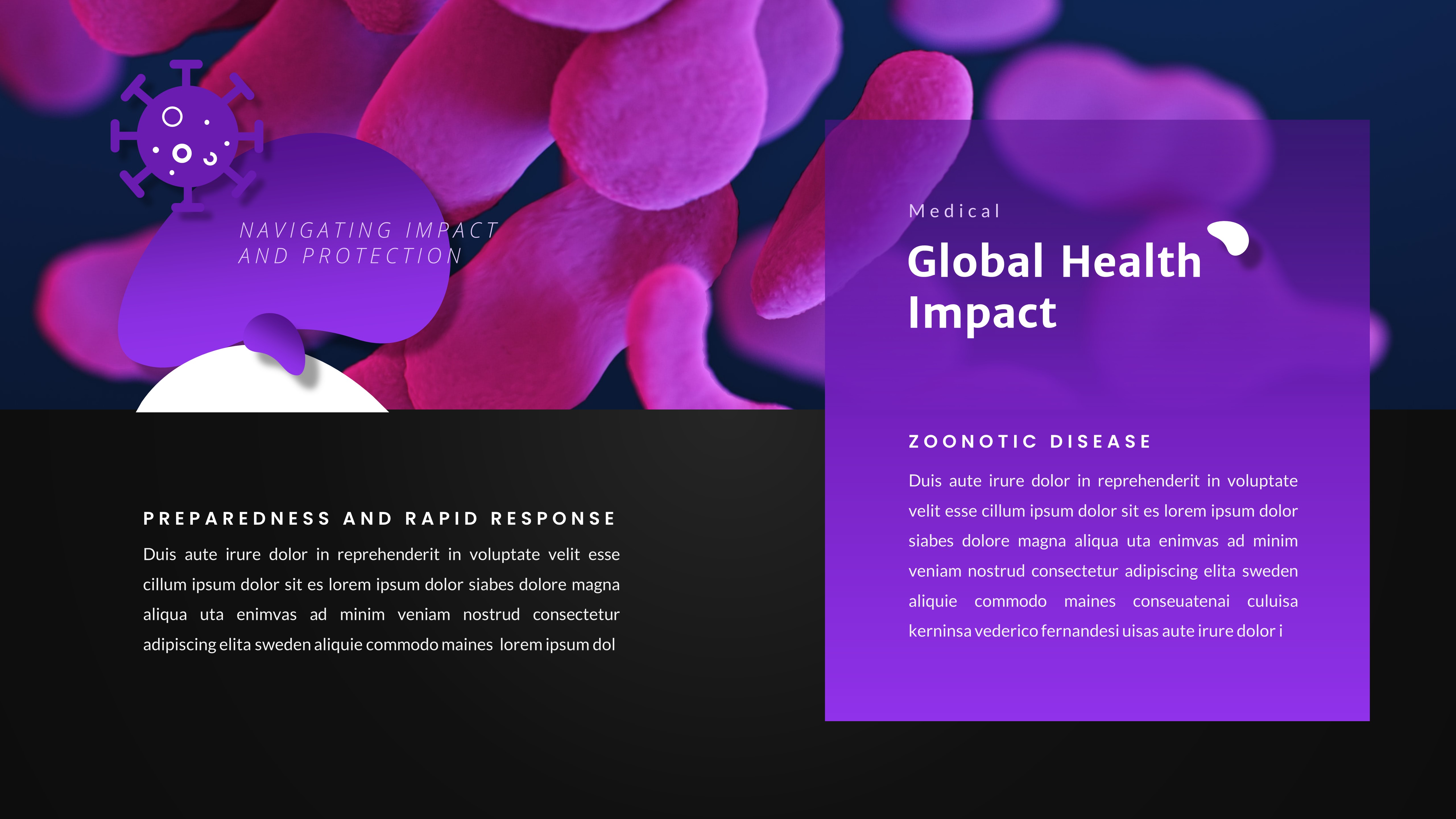 Disease and Virus Dynamics Powerpoint Template, Presentation Templates