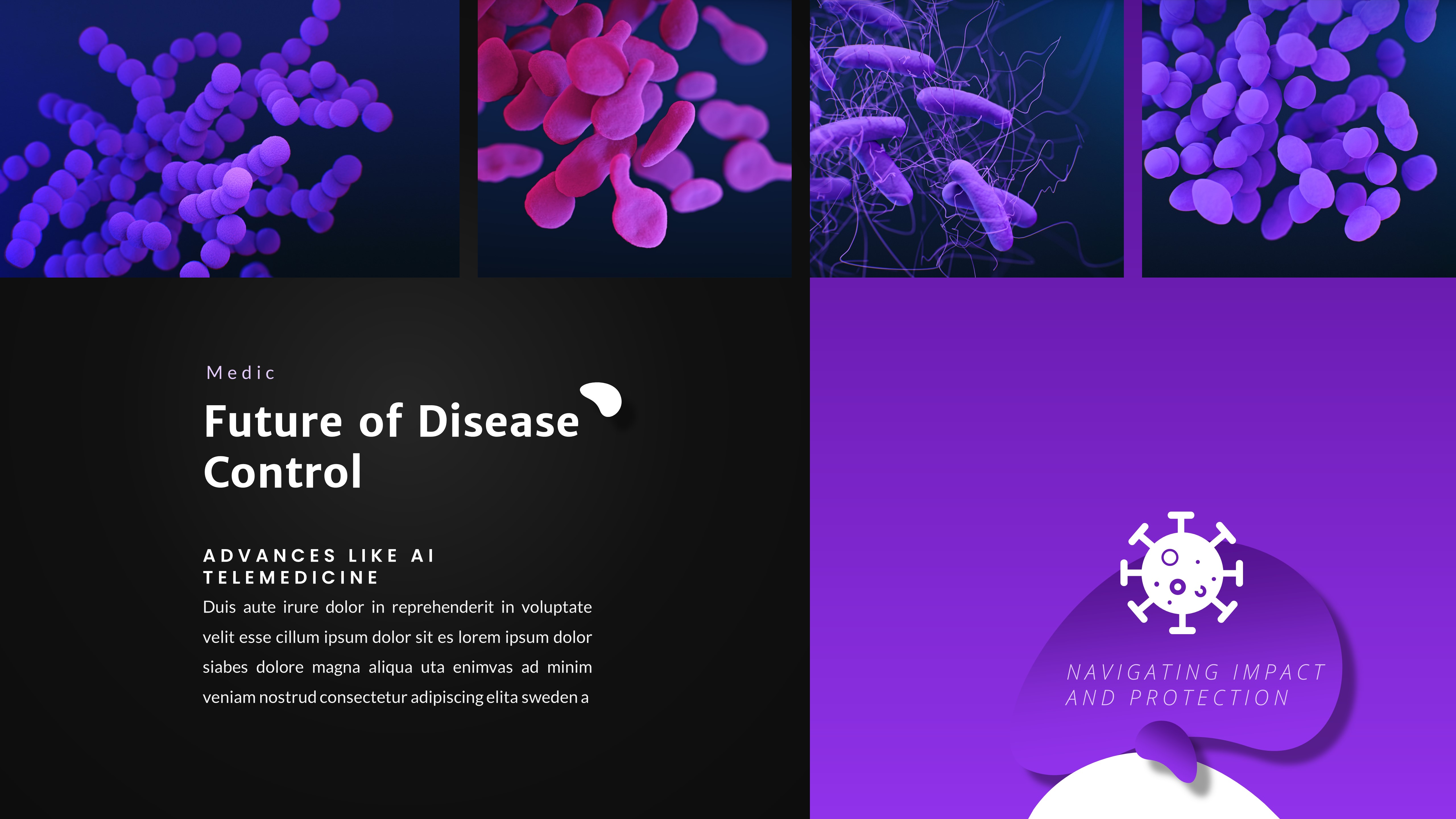 Disease and Virus Dynamics Powerpoint Template, Presentation Templates