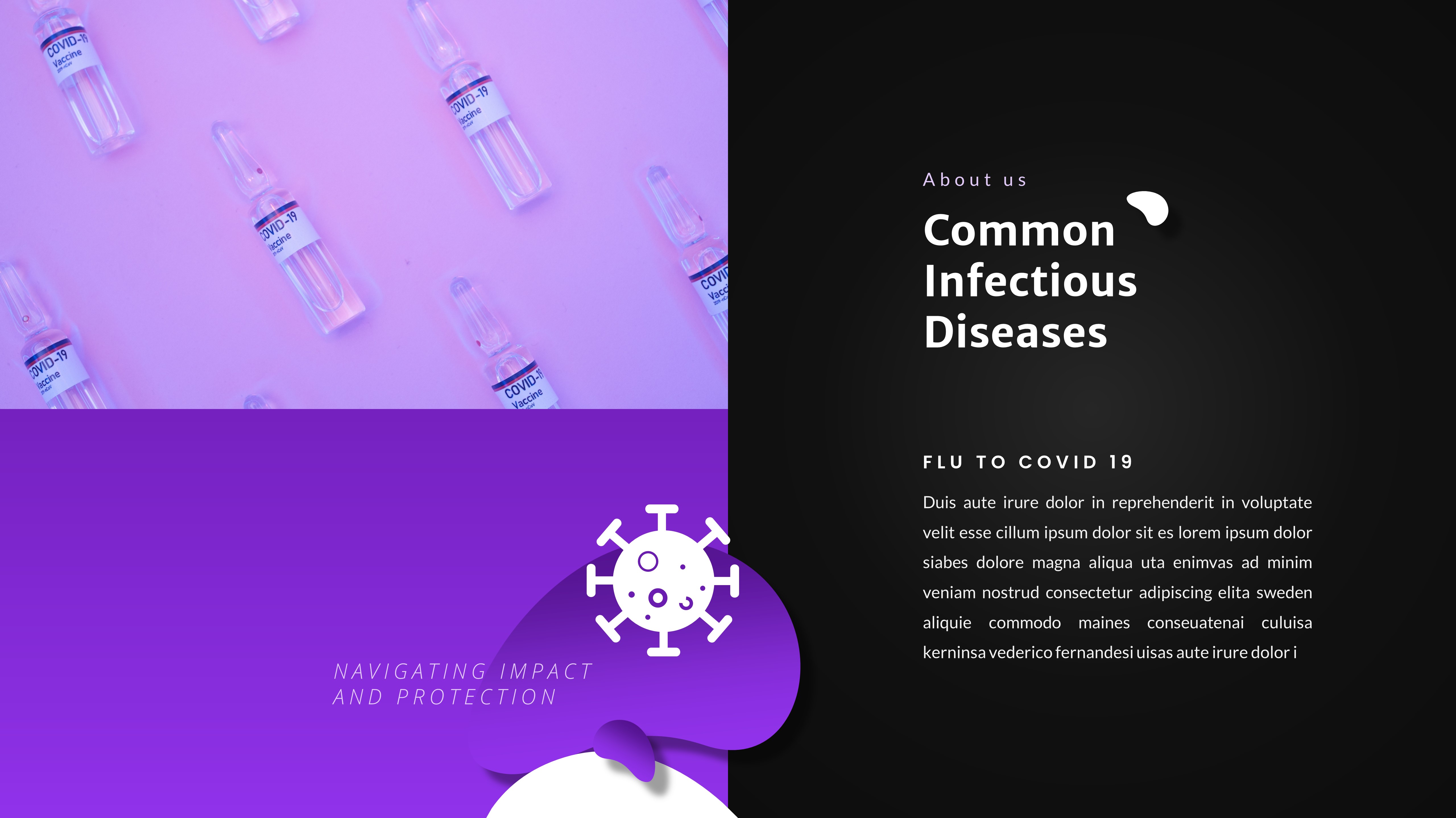 Disease and Virus Dynamics Powerpoint Template, Presentation Templates