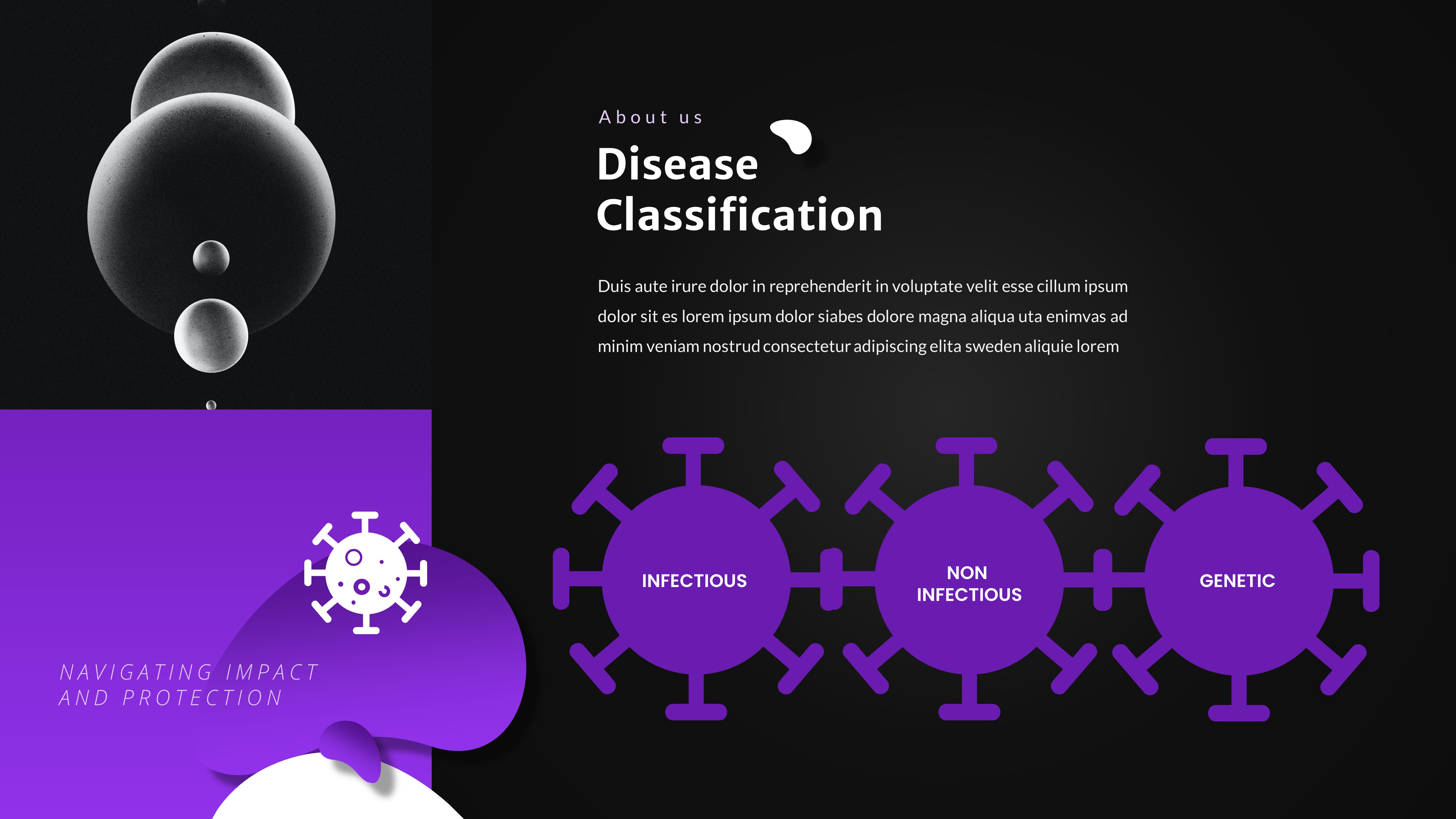 Disease and Virus Dynamics Powerpoint Template, Presentation Templates