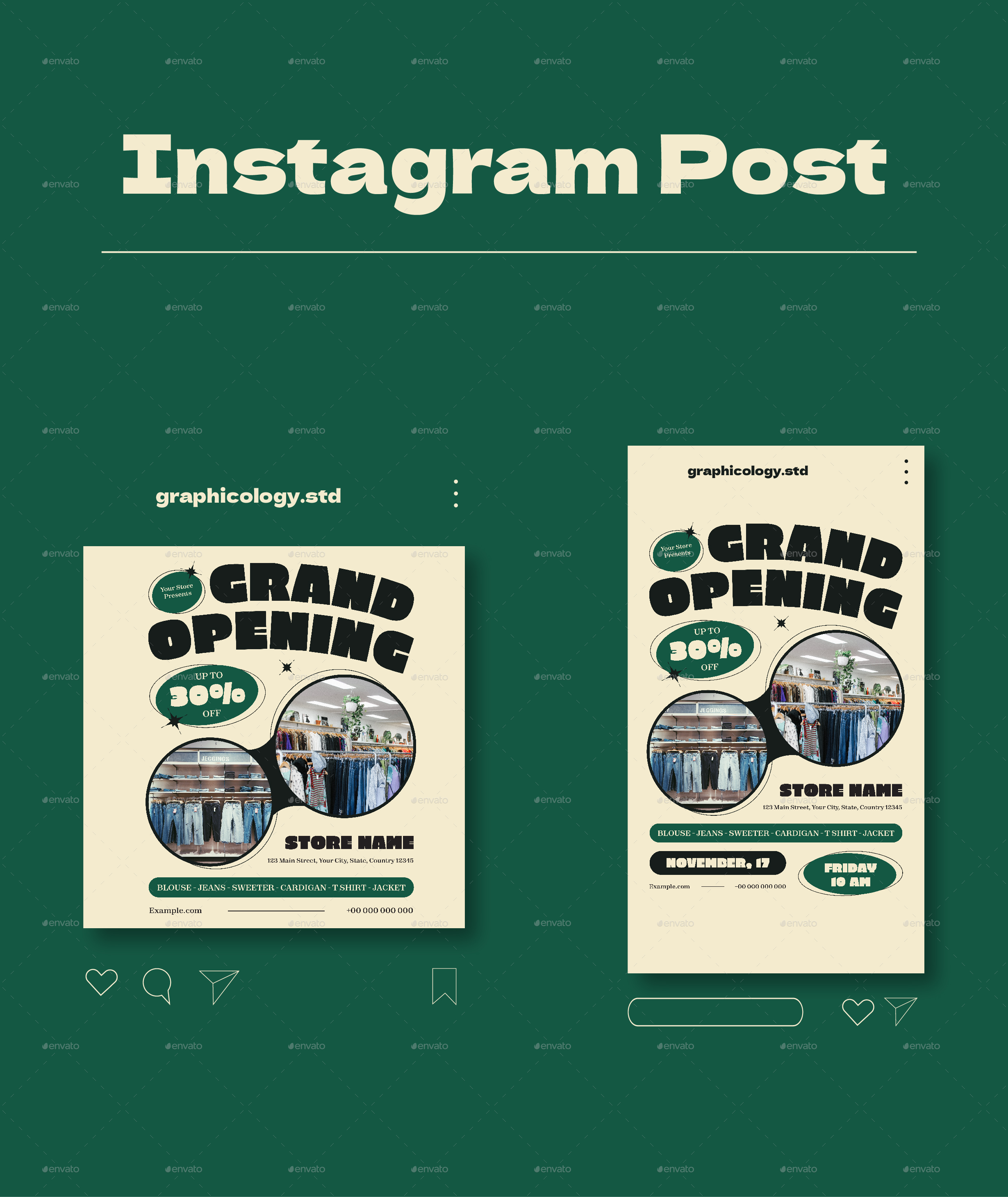 Creative Grand Opening Store Flyer Set, Print Templates | GraphicRiver