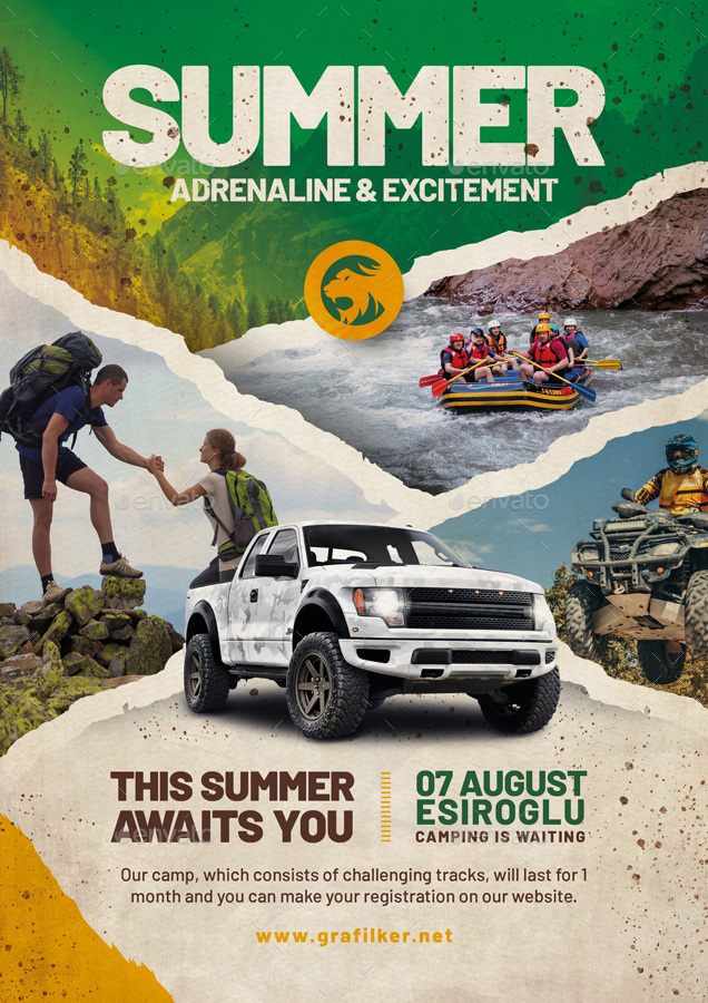 Camping Adventure Bundle Templates, Print Templates | GraphicRiver