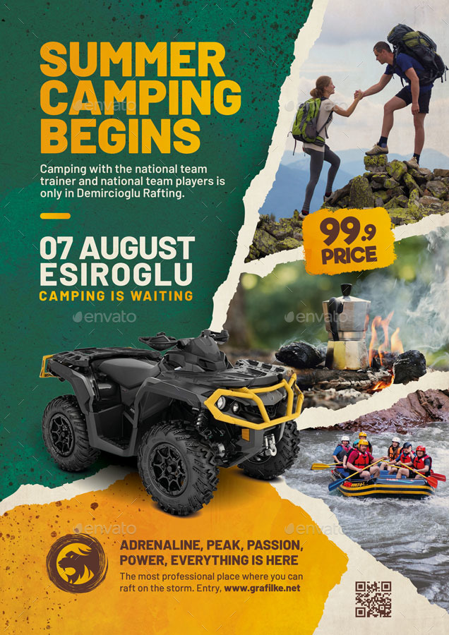 Camping Adventure Bundle Templates, Print Templates | GraphicRiver