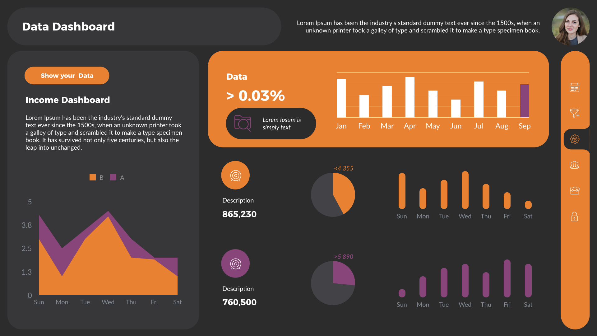 Project Data Dashboards Keynote Presentation Template, Presentation ...