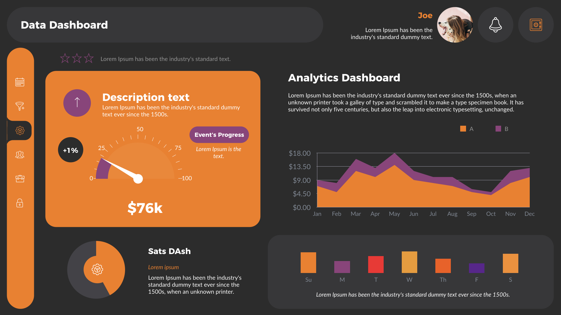 Project Data Dashboards Keynote Presentation Template, Presentation ...