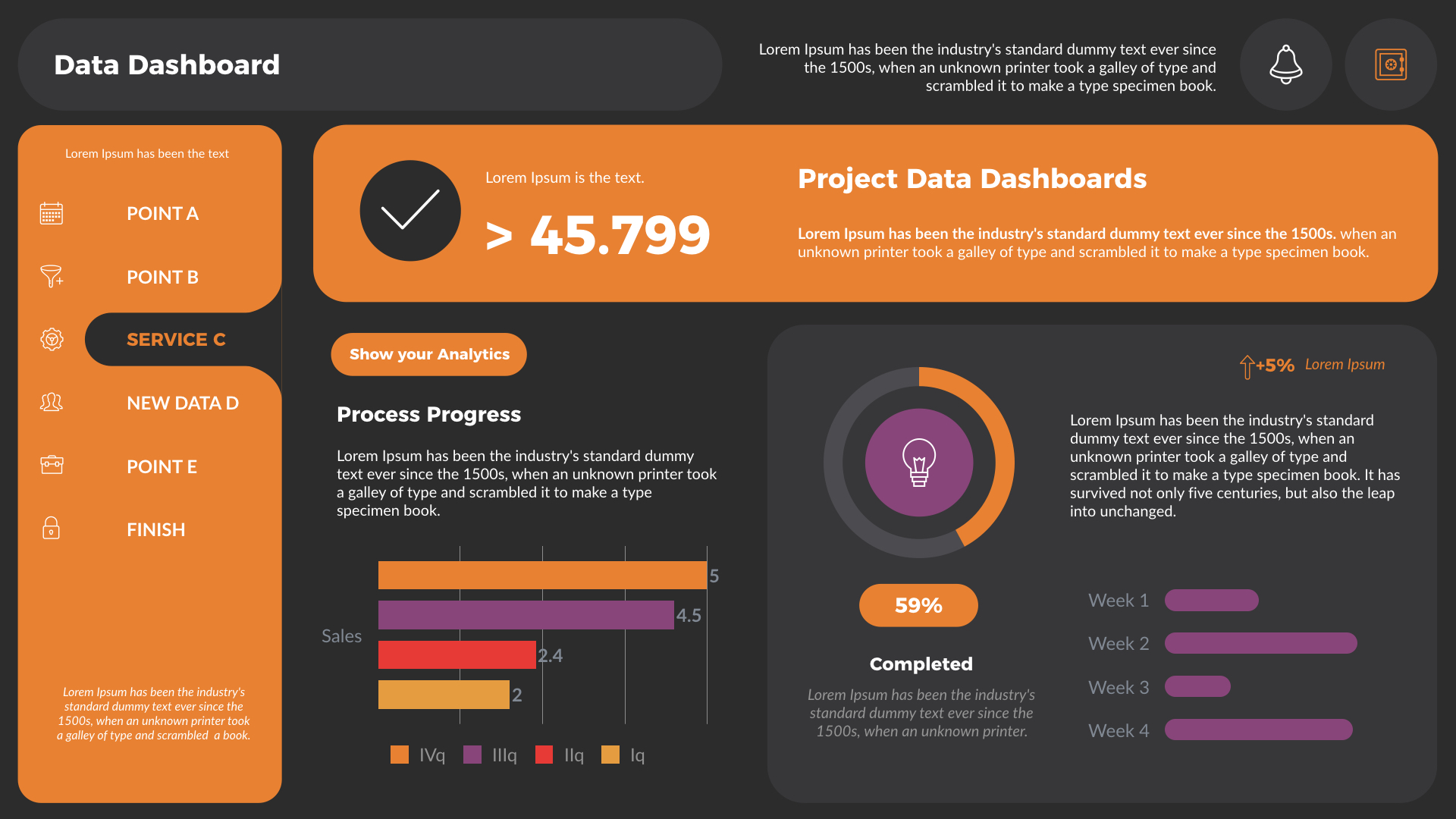 Project Data Dashboards Keynote Presentation Template, Presentation ...
