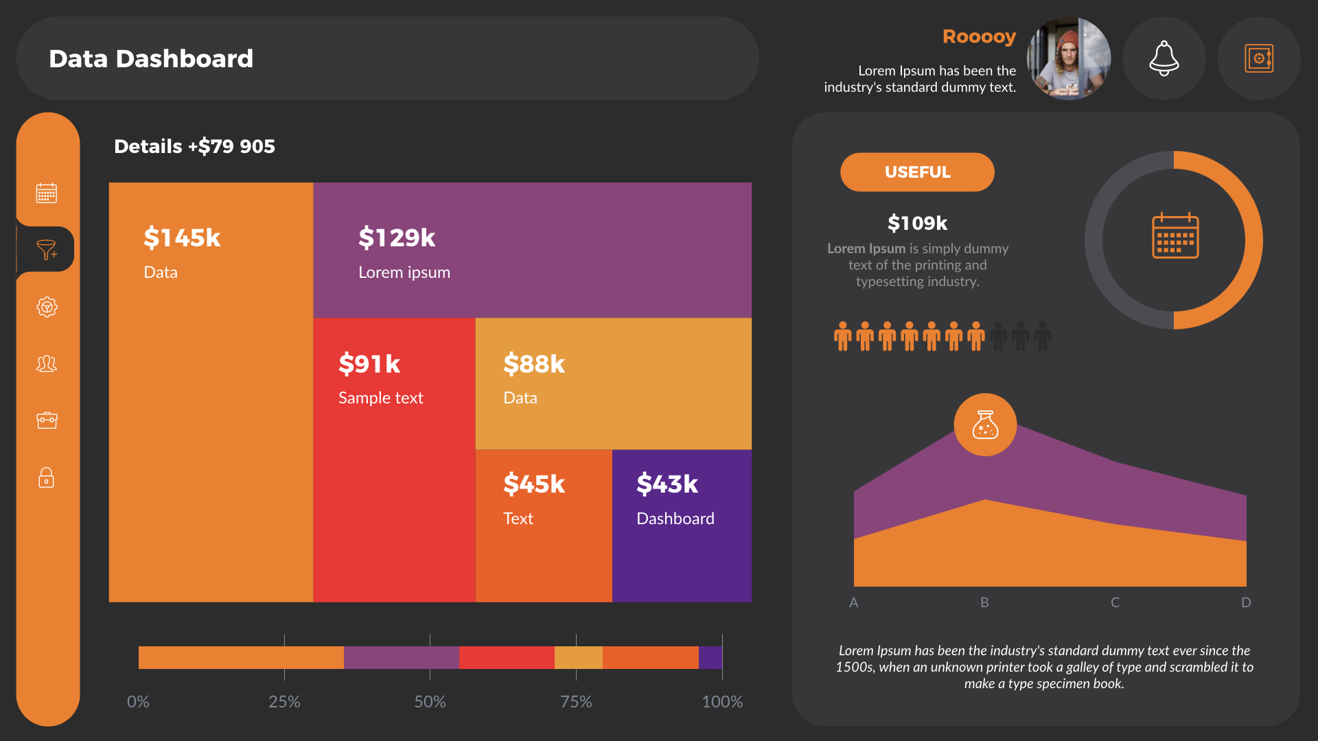 Project Data Dashboards Keynote Presentation Template, Presentation ...