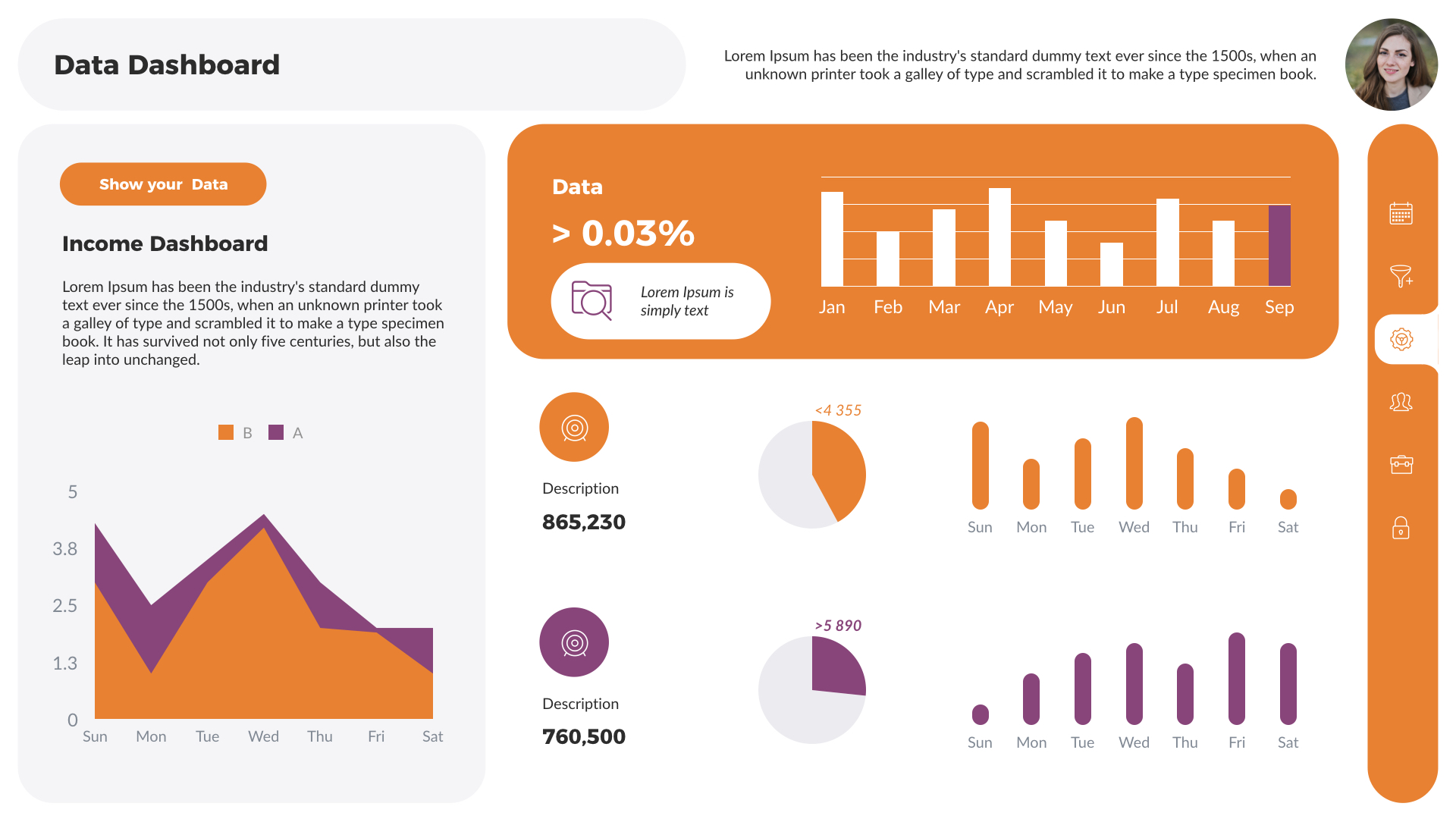 Project Data Dashboards Keynote Presentation Template, Presentation ...