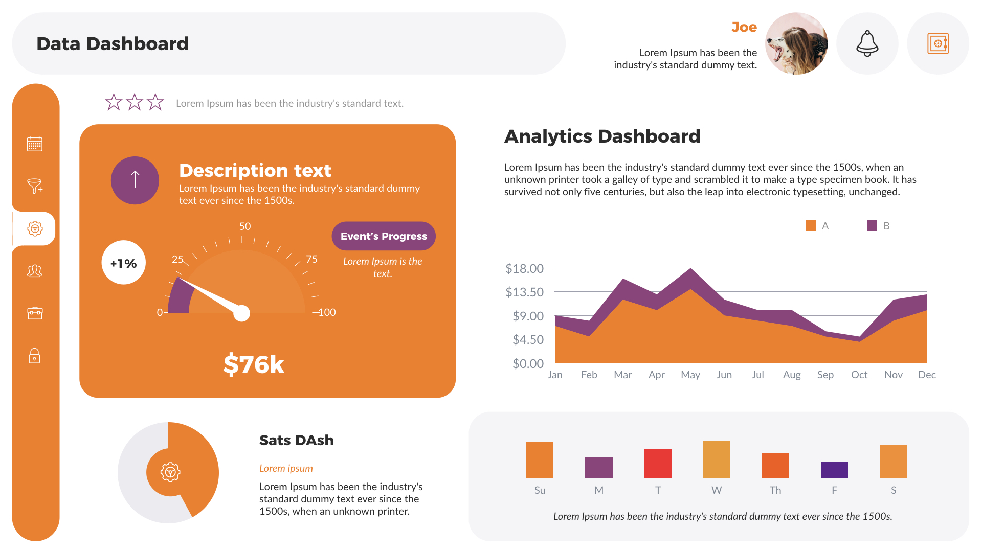 Project Data Dashboards Keynote Presentation Template, Presentation ...