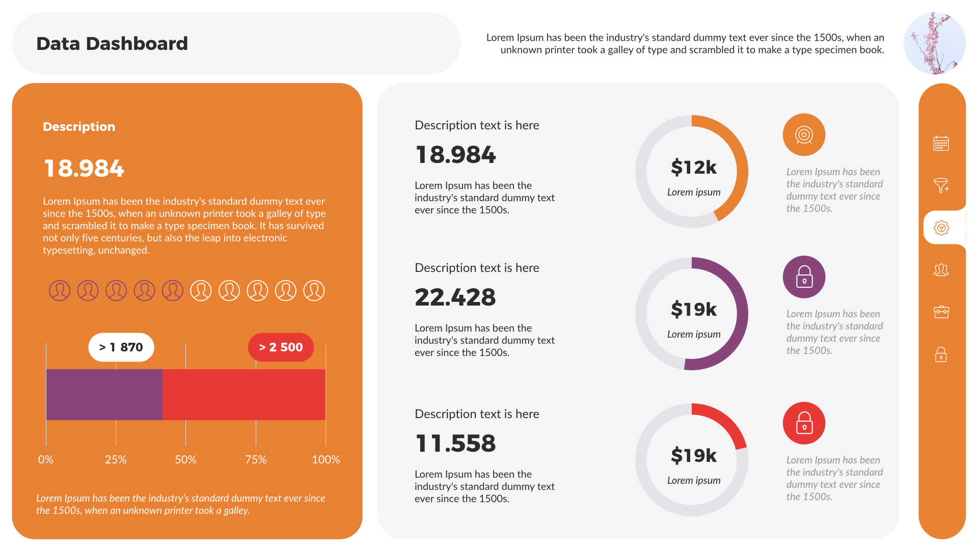 Project Data Dashboards Keynote Presentation Template, Presentation ...