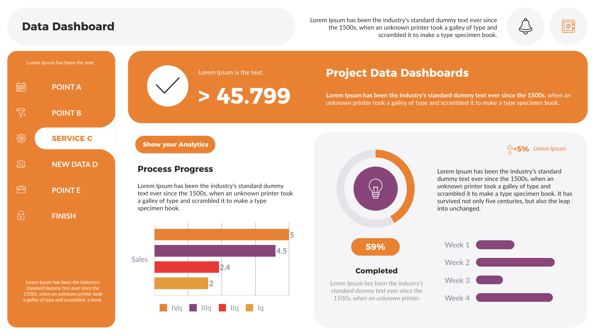 Project Data Dashboards Keynote Presentation Template, Presentation ...