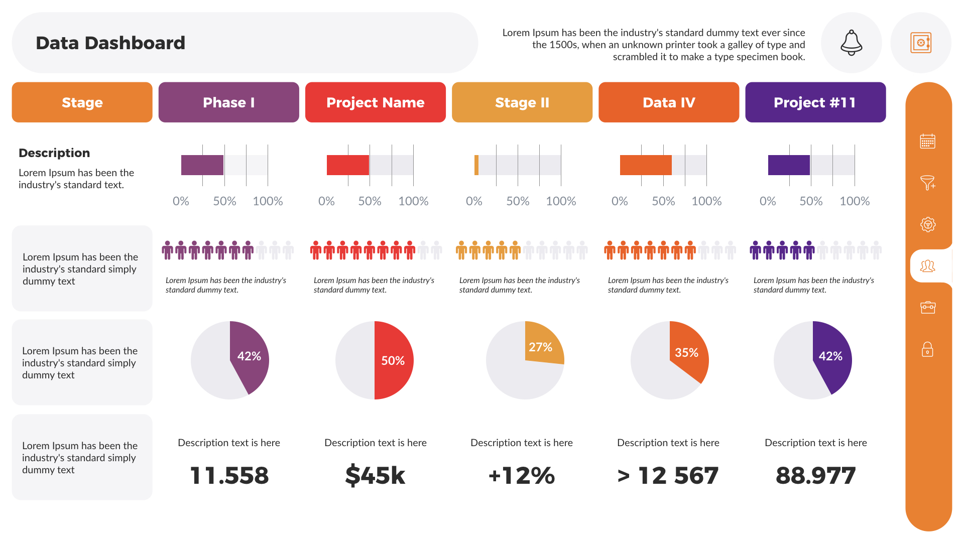 Project Data Dashboards Keynote Presentation Template, Presentation ...