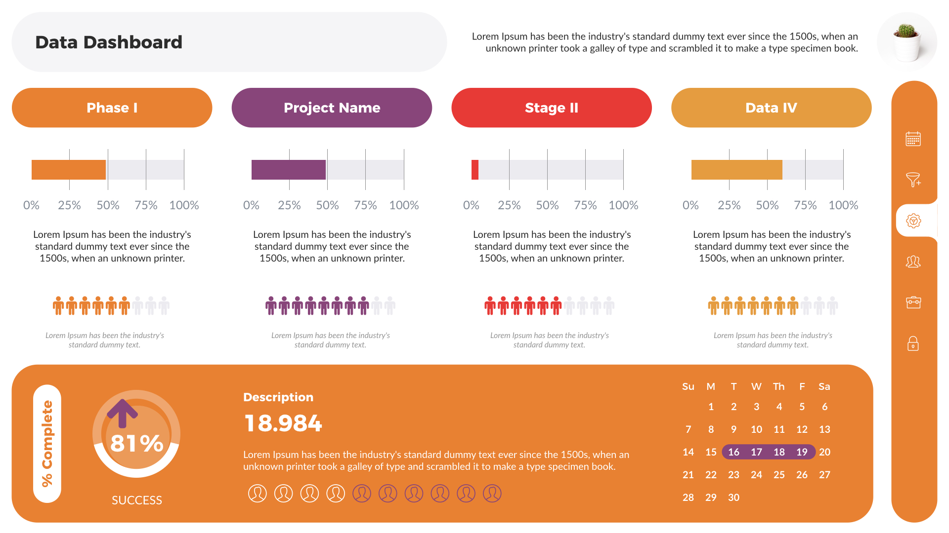 Project Data Dashboards Keynote Presentation Template, Presentation ...
