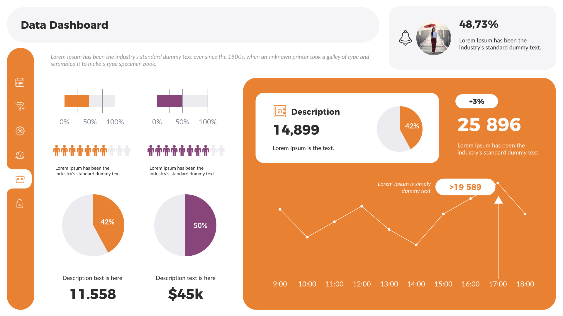 Project Data Dashboards Keynote Presentation Template, Presentation ...