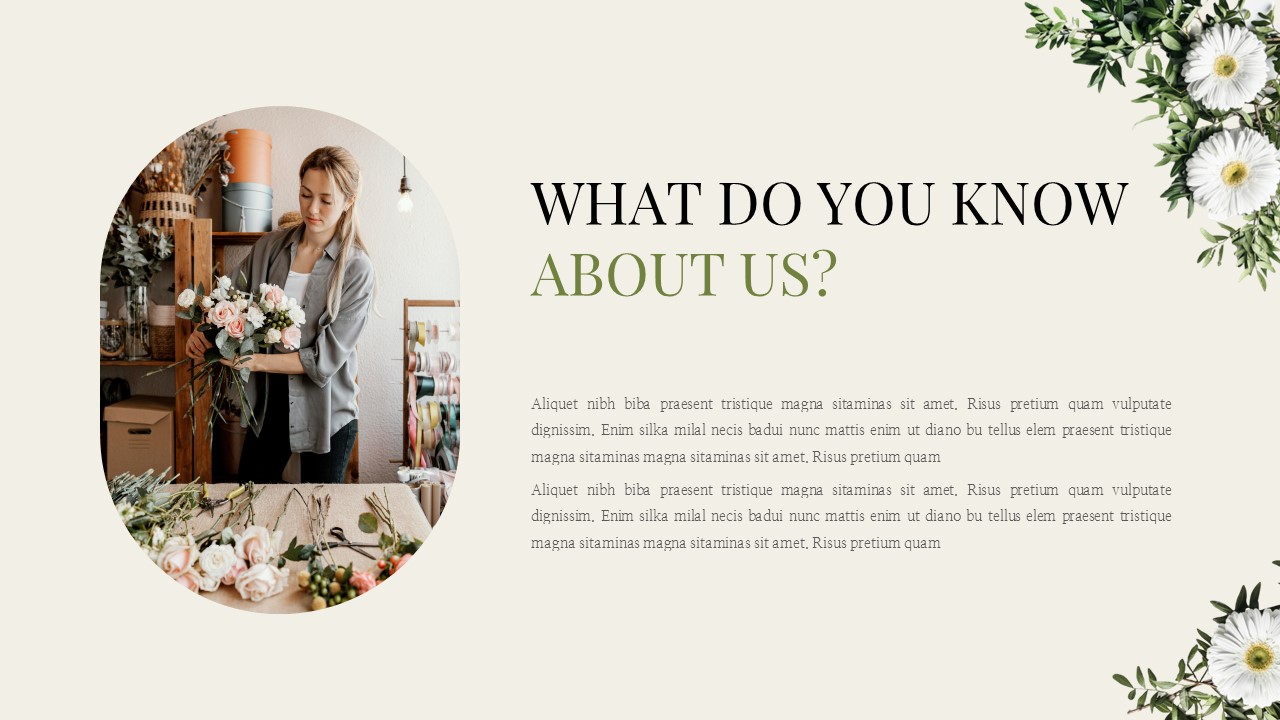 Premium Florist PowerPoint Template, Presentation Templates | GraphicRiver