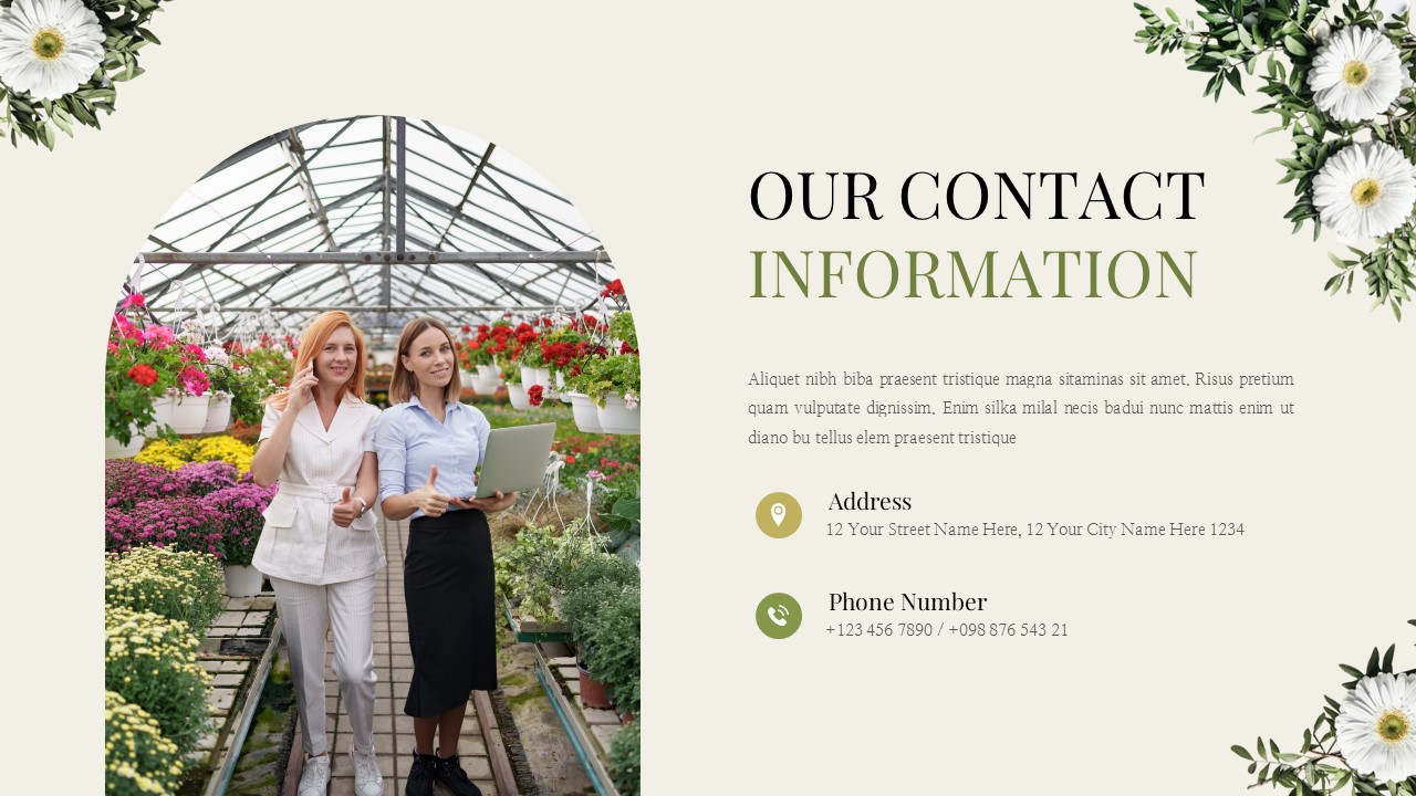 Premium Florist PowerPoint Template, Presentation Templates | GraphicRiver