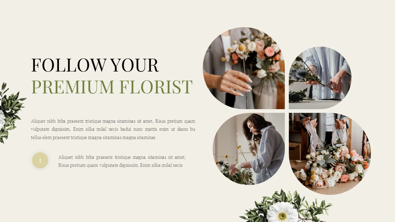 Premium Florist PowerPoint Template, Presentation Templates | GraphicRiver
