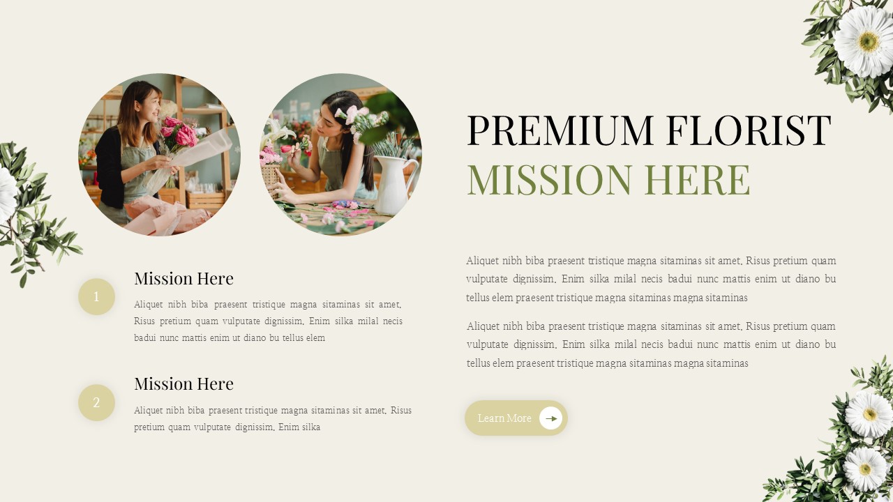 Premium Florist PowerPoint Template, Presentation Templates | GraphicRiver