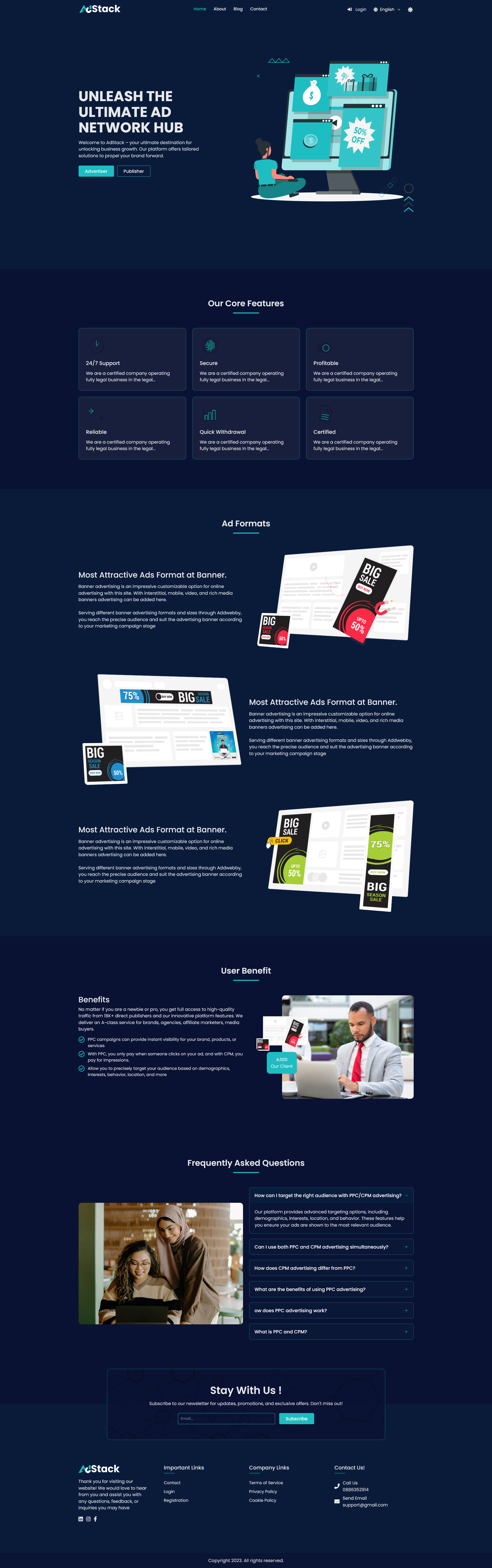 AdStack - Digital Advertiser and Publishers Hub by wStacks | CodeCanyon