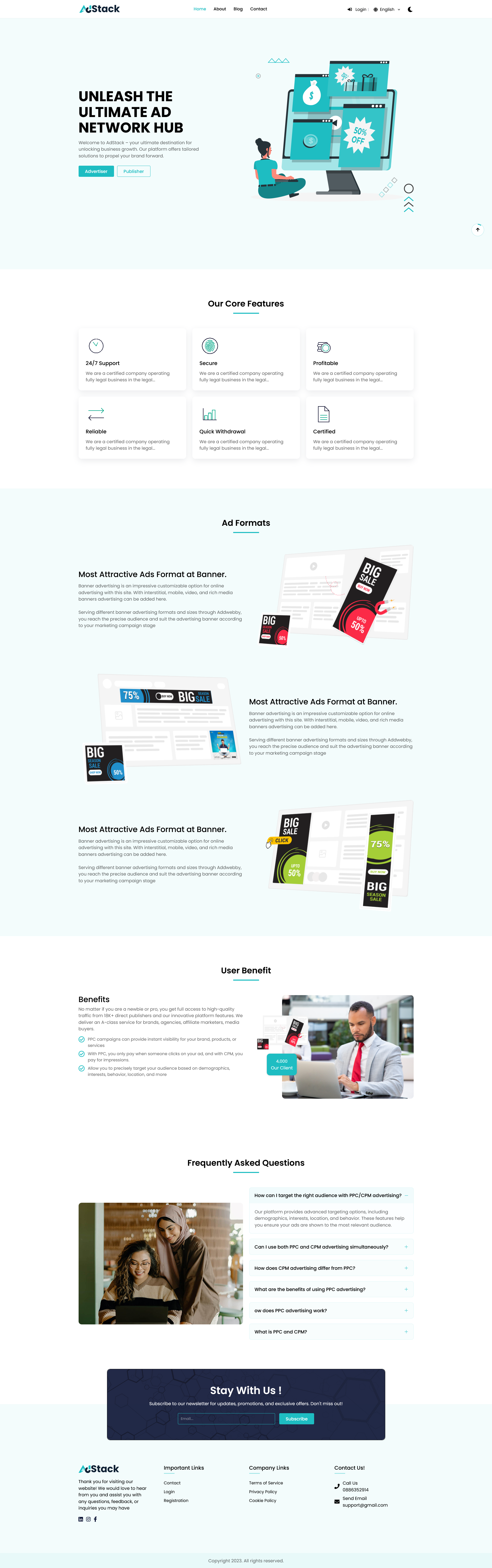 AdStack - Digital Advertiser and Publishers Hub by wStacks | CodeCanyon