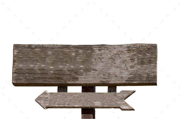 Rustic wooden signs on white background. Stock Photo by wirestock ...