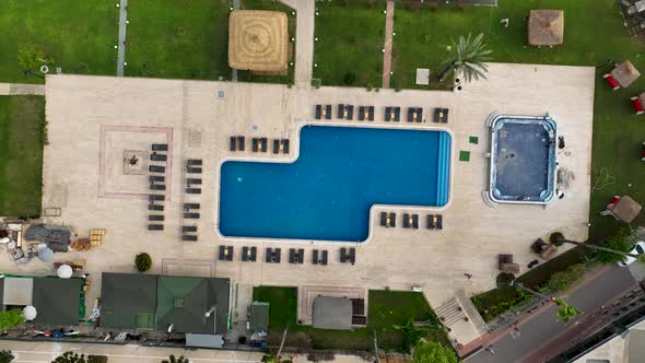Beach Pool Bar aerial view 4k, Stock Footage | VideoHive