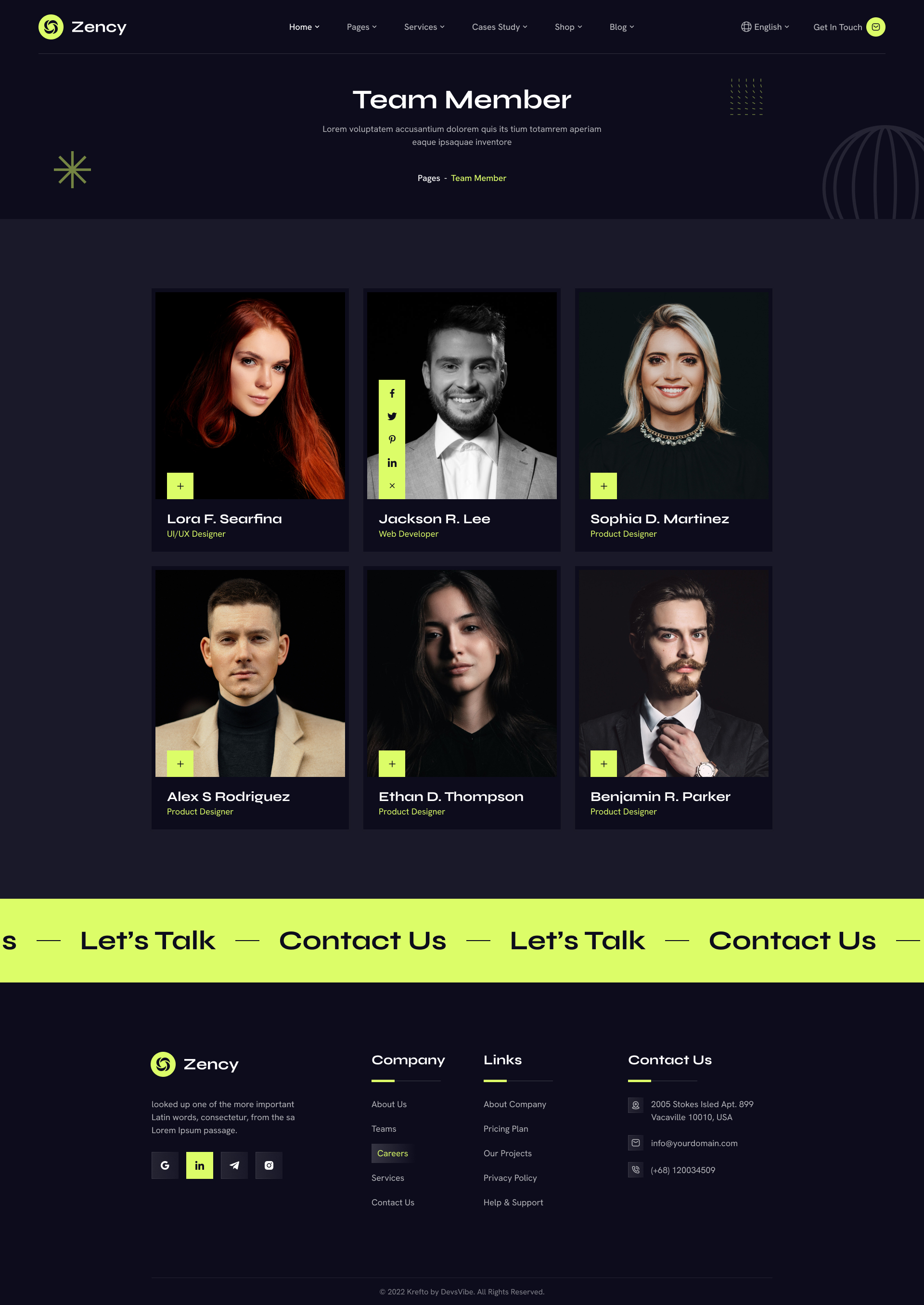 Zency - Creative Business Agency & Startup Figma Template by Designpixls