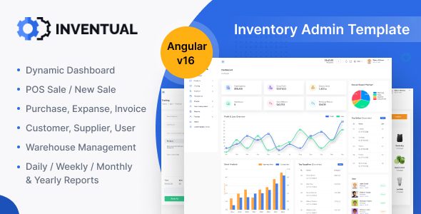 Inventual - Angular Inventory Admin Template + RTL by BDevs | ThemeForest