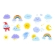 Cartoon Weather Characters and Personages Set, Vectors | GraphicRiver