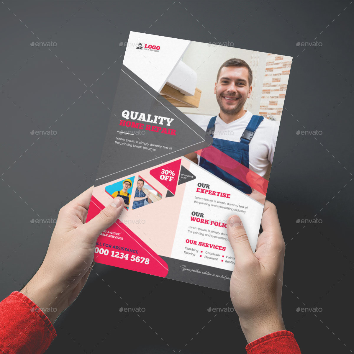 Home Repair Flyer Template, Print Templates | GraphicRiver