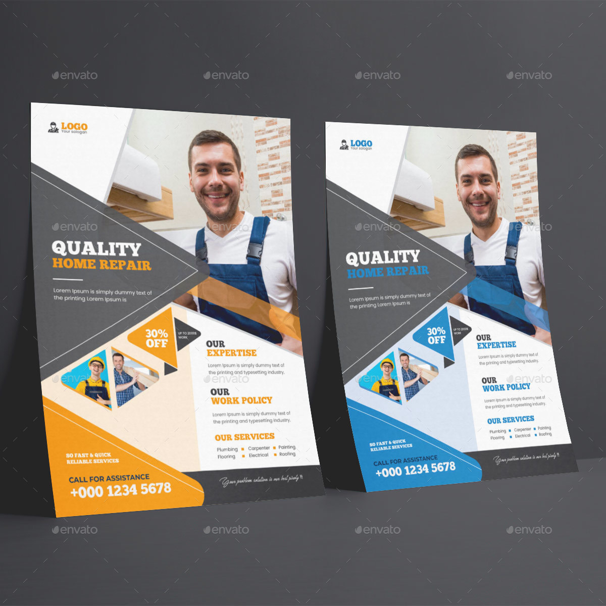 Home Repair Flyer Template, Print Templates | GraphicRiver