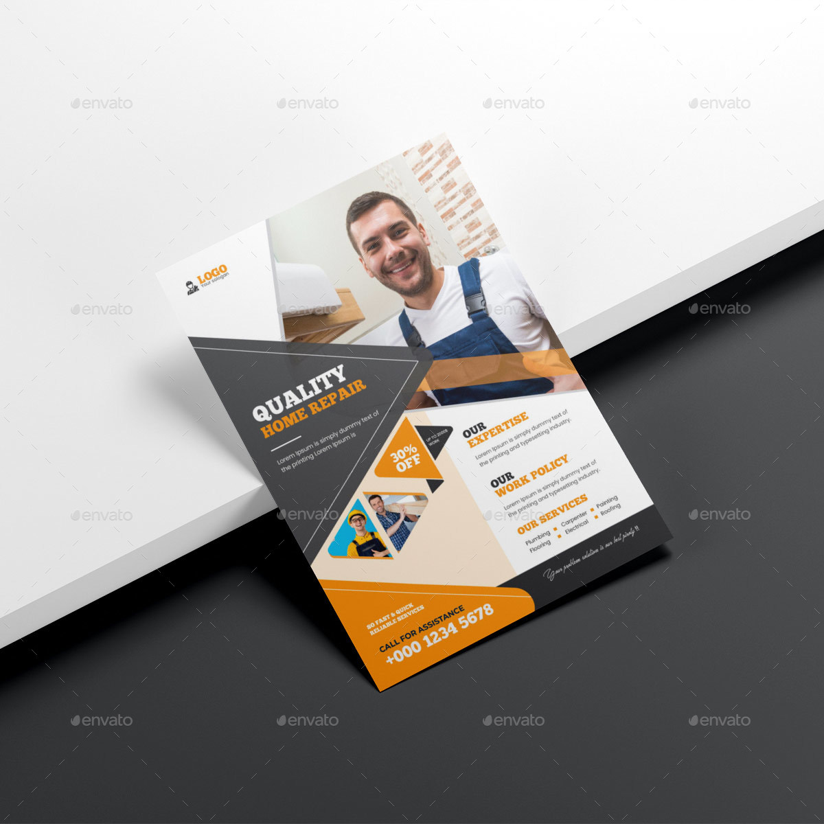 Home Repair Flyer Template, Print Templates | GraphicRiver