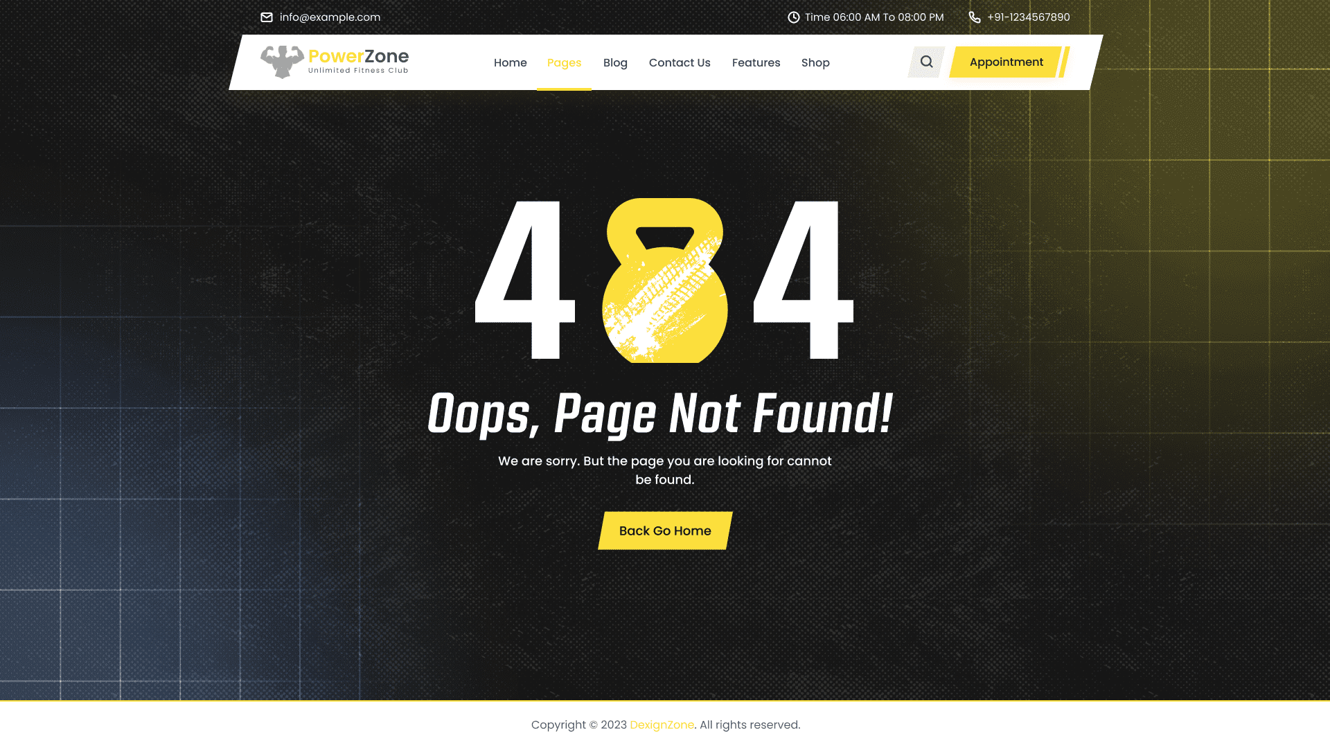 PowerZone - Fitness, Workout & Gym Figma Template by DexignZone ...