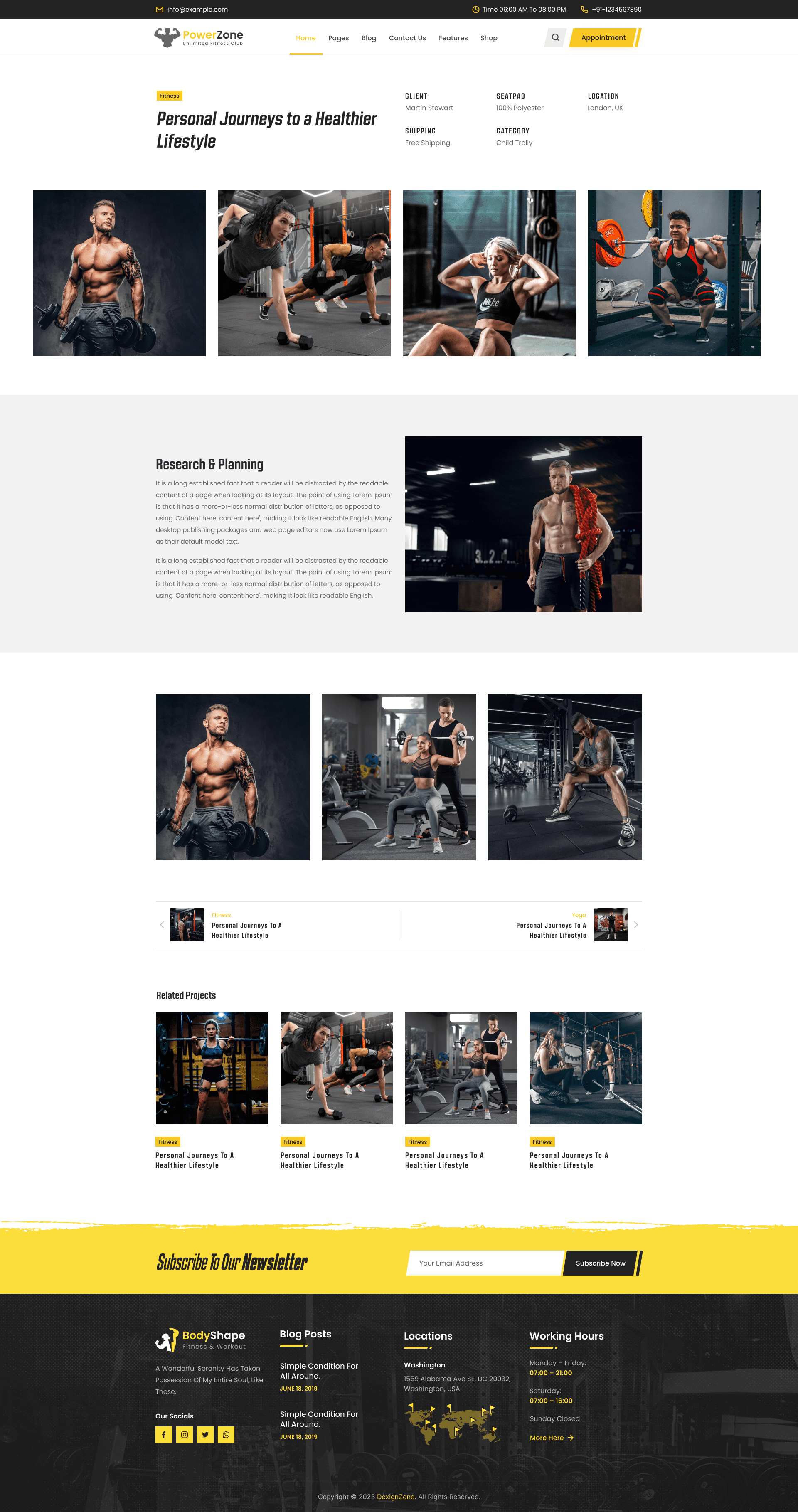 PowerZone - Fitness, Workout & Gym Figma Template by DexignZone ...