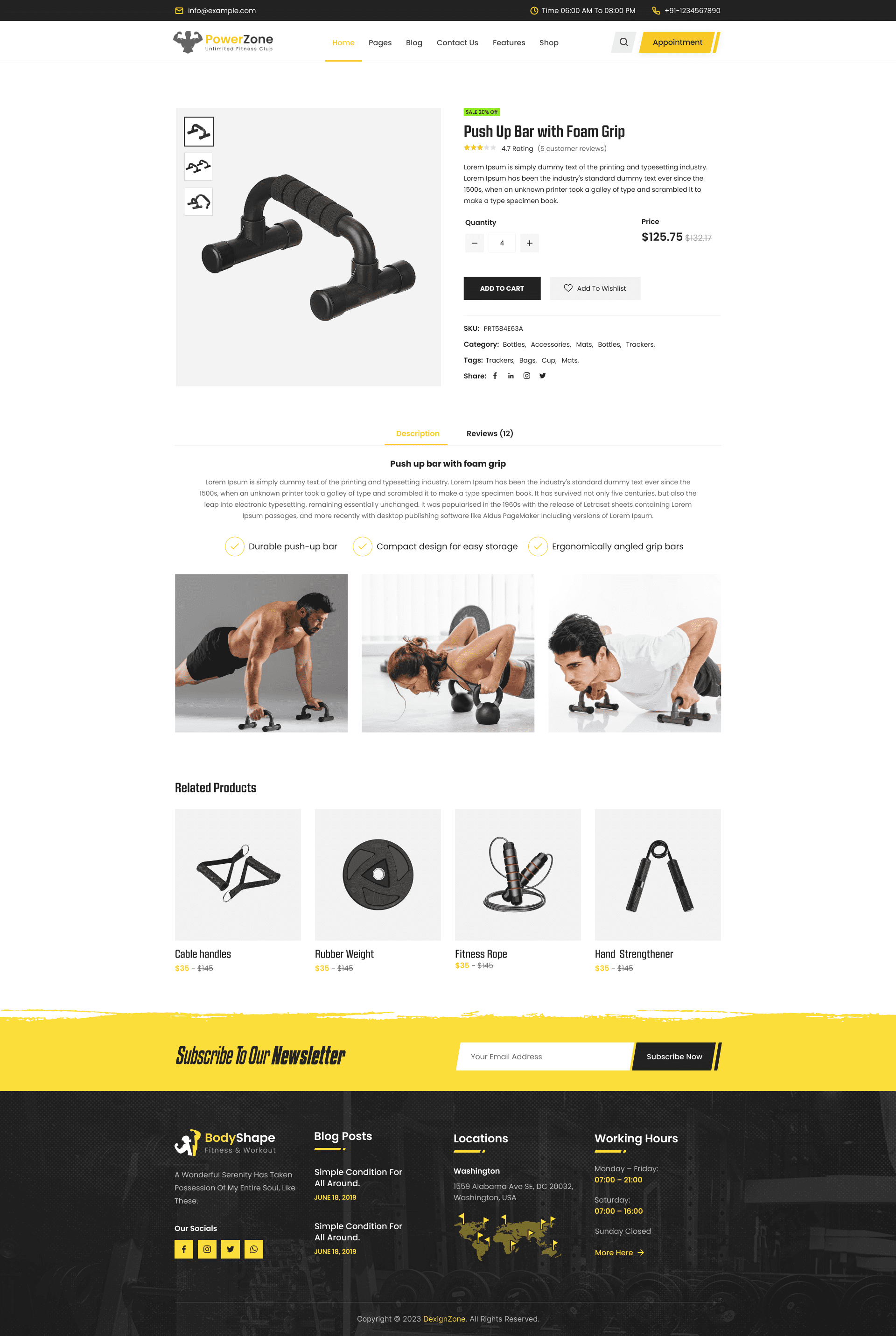 PowerZone - Fitness, Workout & Gym Figma Template by DexignZone ...