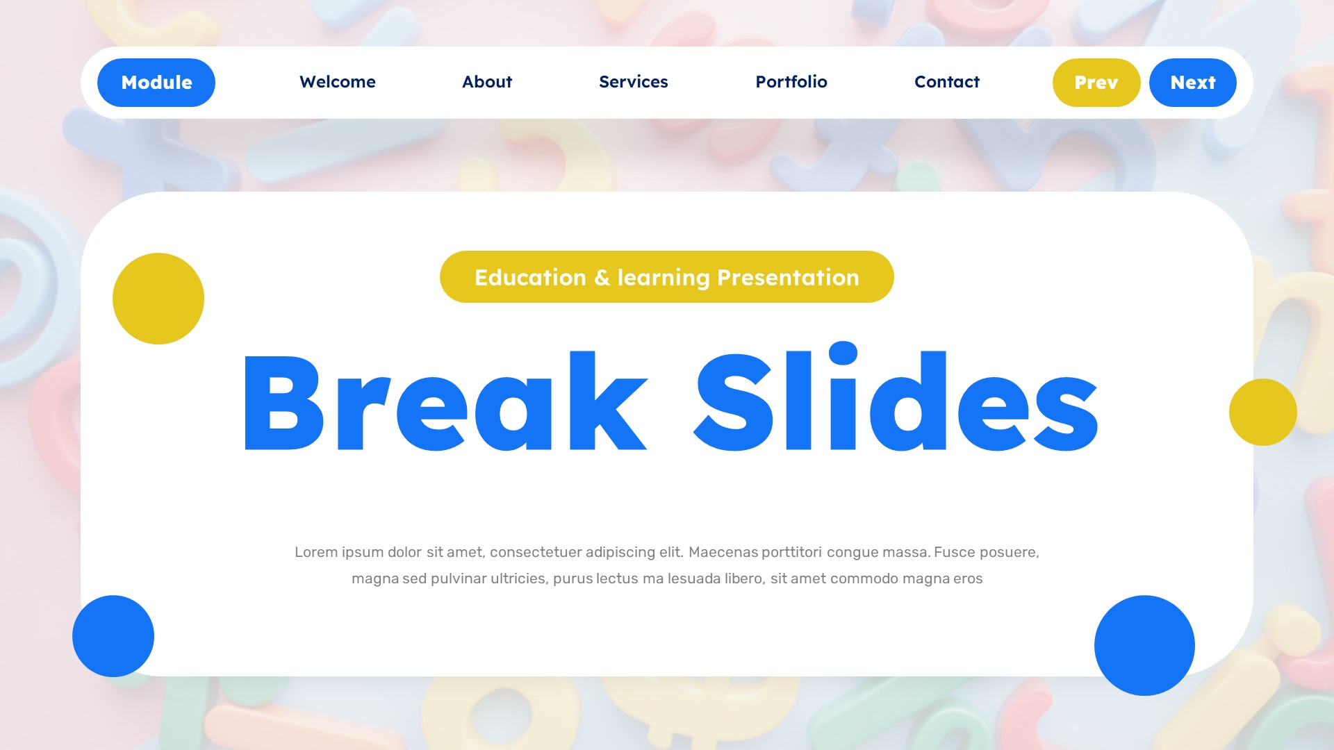 Module - Education & Learning Powerpoint Template, Presentation Templates