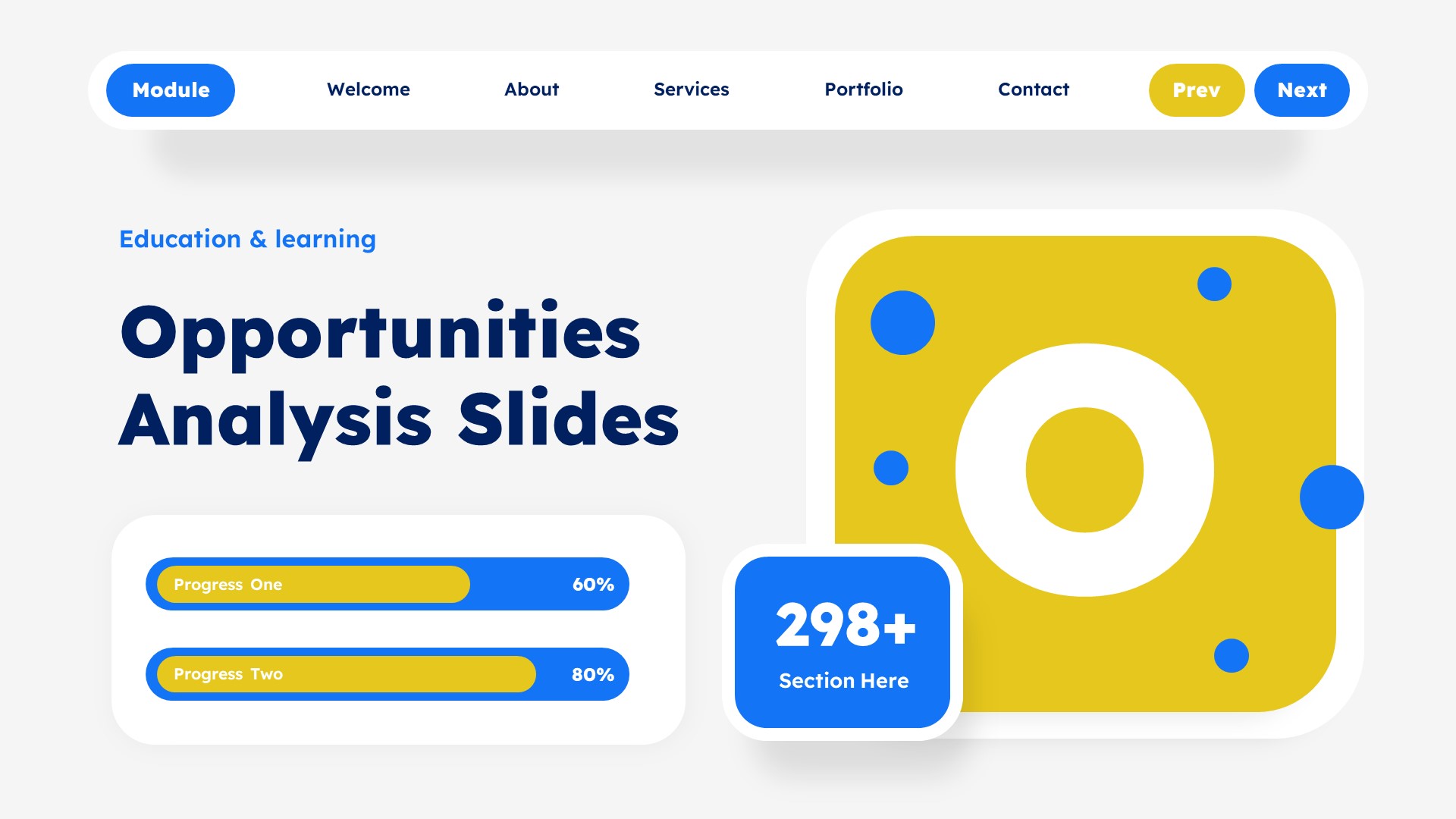 Module - Education & Learning Powerpoint Template, Presentation Templates