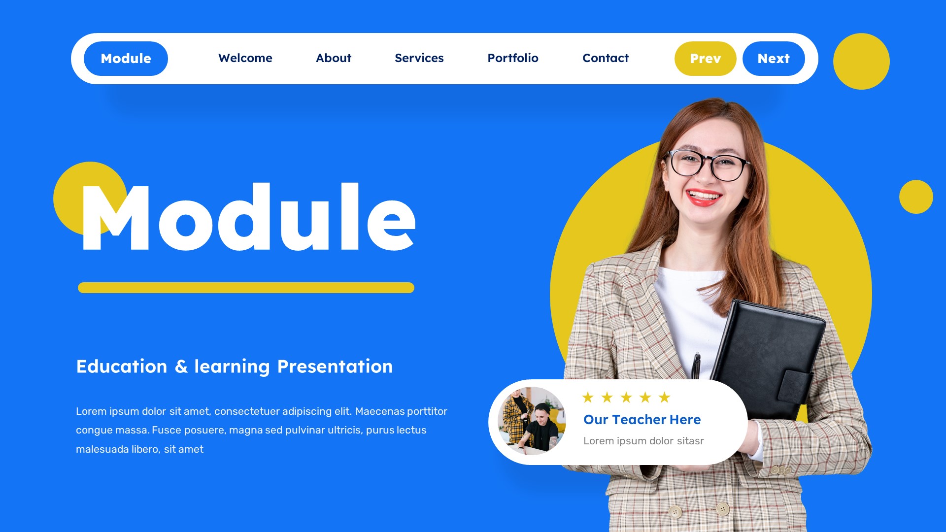 Module - Education & Learning Keynote Template, Presentation Templates