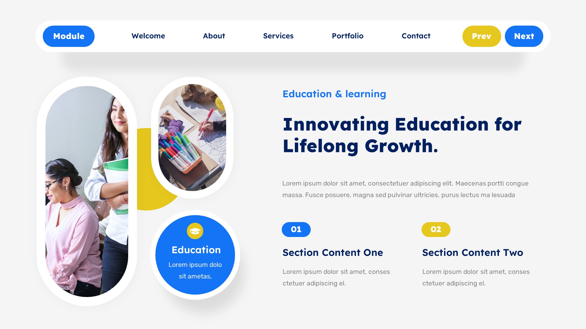Module - Education & Learning Keynote Template, Presentation Templates