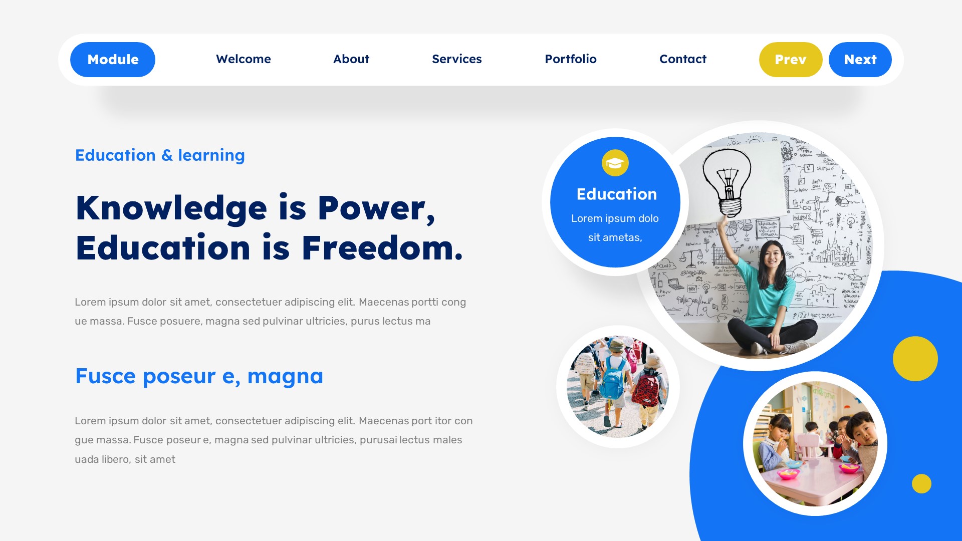 Module - Education & Learning Keynote Template, Presentation Templates