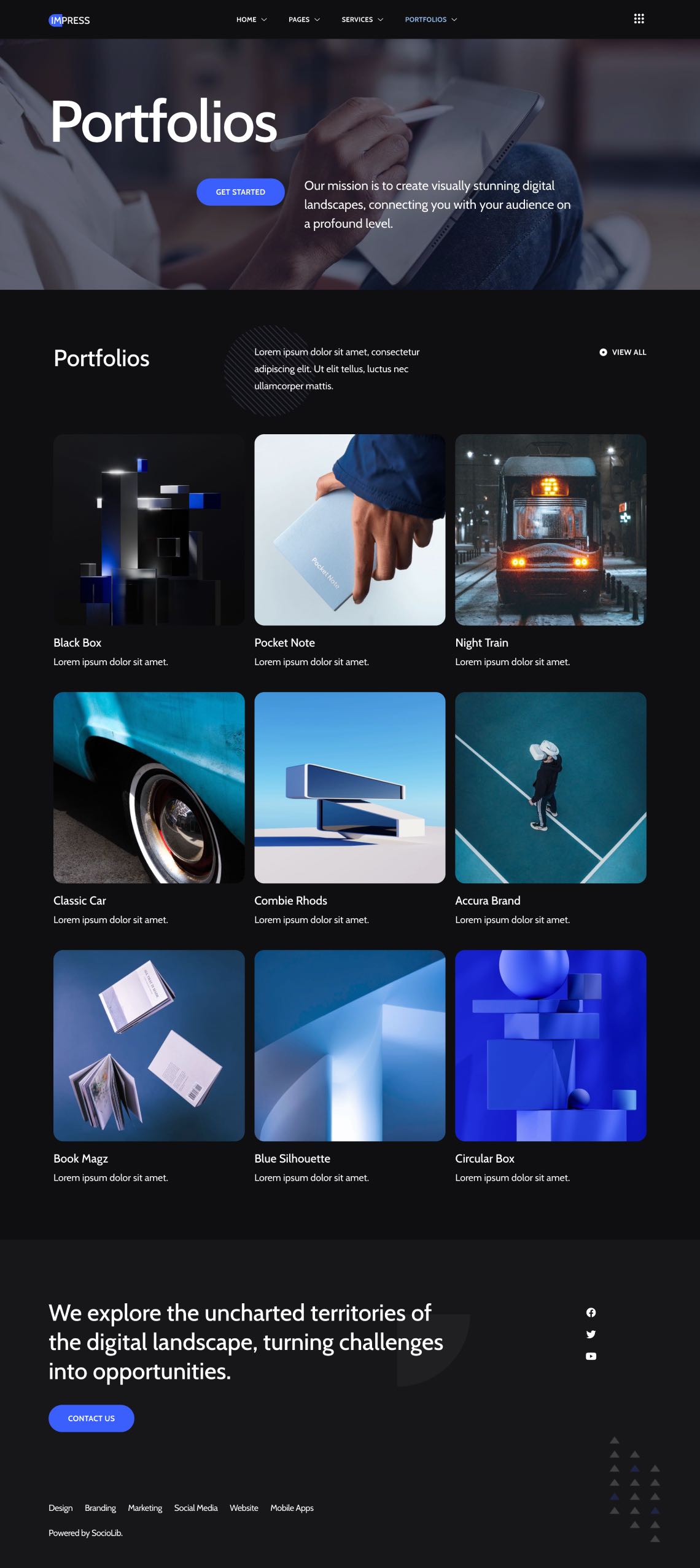 Impress - Digital Marketing Agency & Portfolios Elementor Template Kit ...