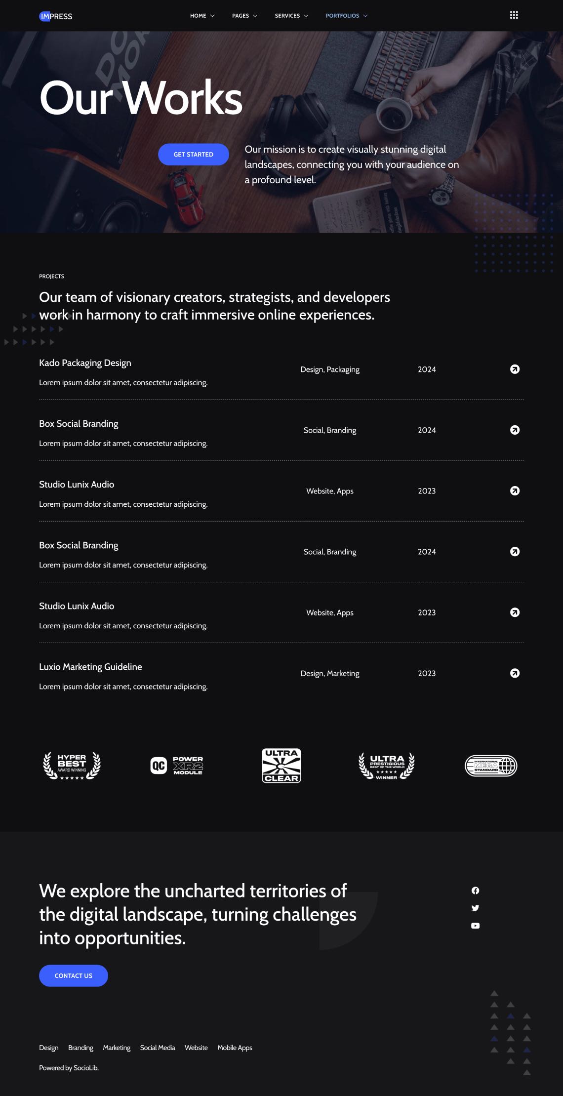 Impress - Digital Marketing Agency & Portfolios Elementor Template Kit ...