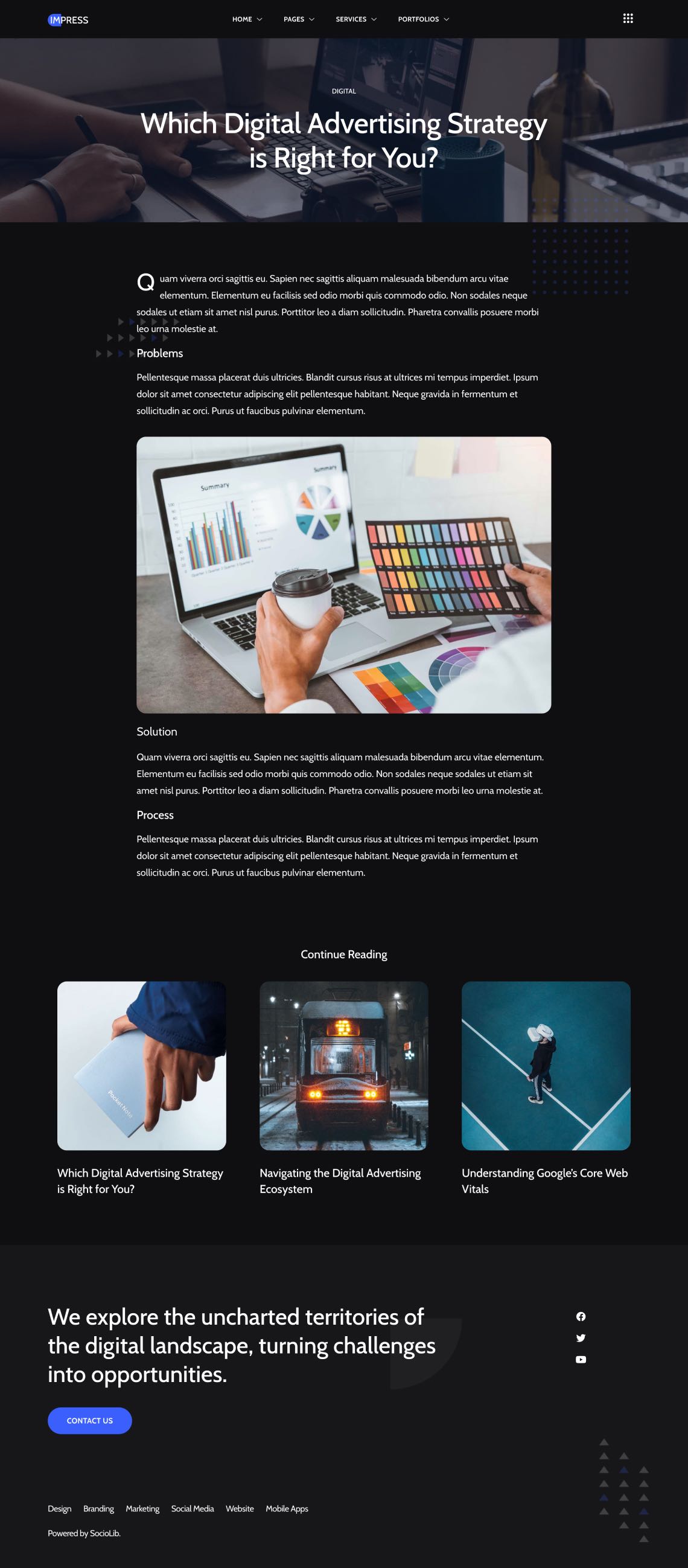 Impress - Digital Marketing Agency & Portfolios Elementor Template Kit ...