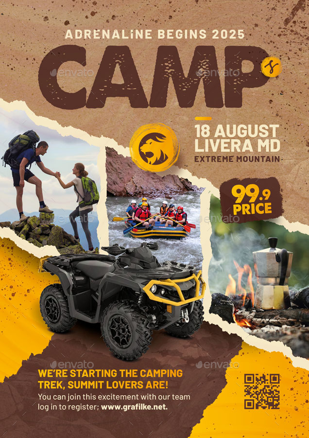 Camping Adventure Bundle Templates, Print Templates | GraphicRiver